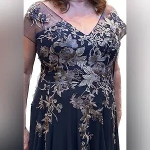 Dresses | Alexander By Daymor 758 Floral In Navy Blue | Poshmark